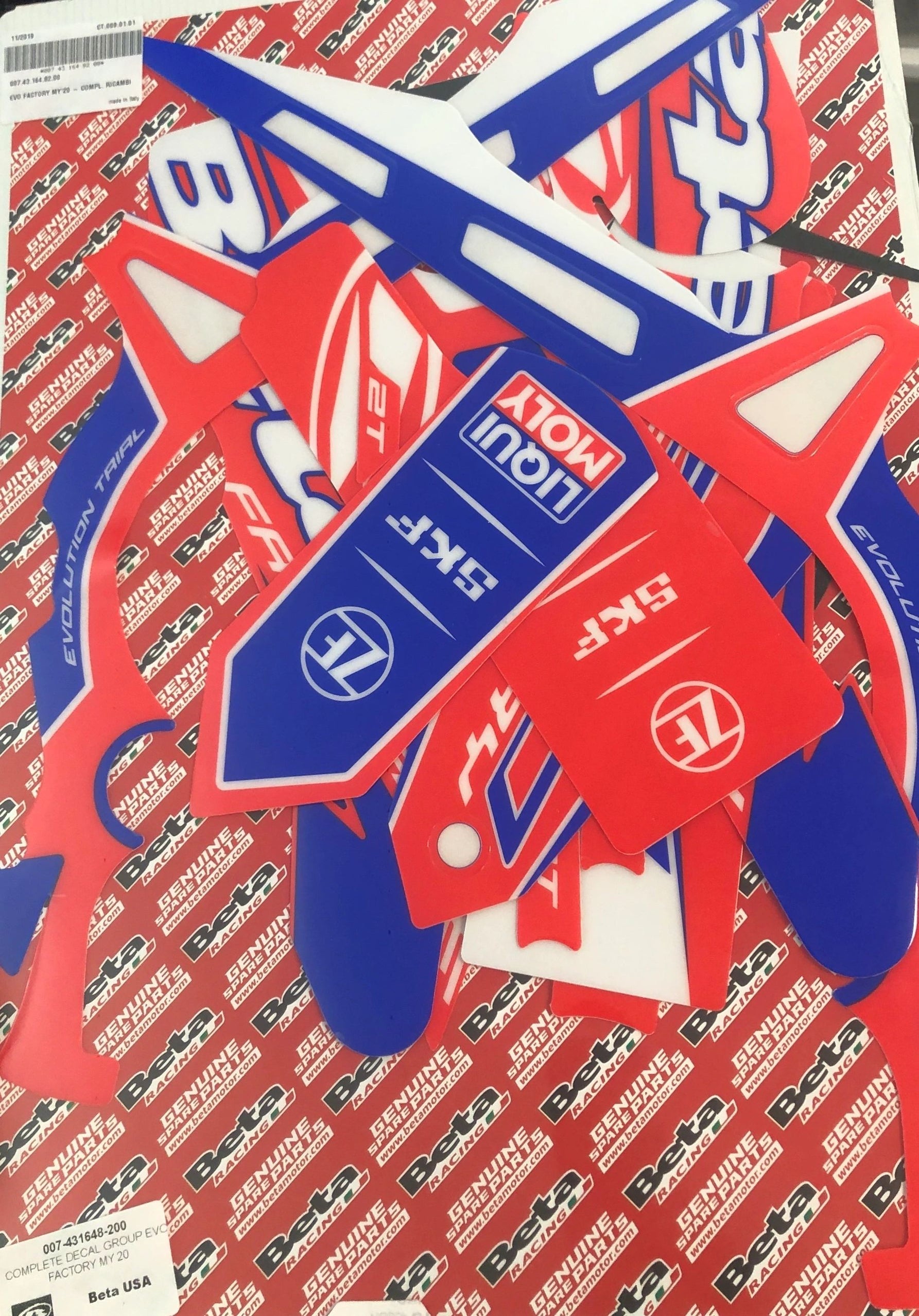 Beta Evo Decal Kit 2020 Factory 007-431648-200 Trials Trial USA ...