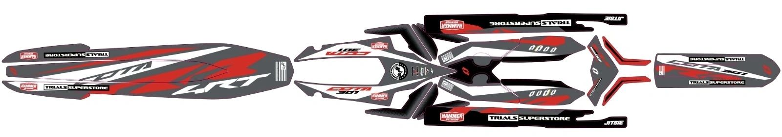 Decal Kit Stealth Montesa 4rt/301RR Jitsie Trials Cota Repsol USA ...