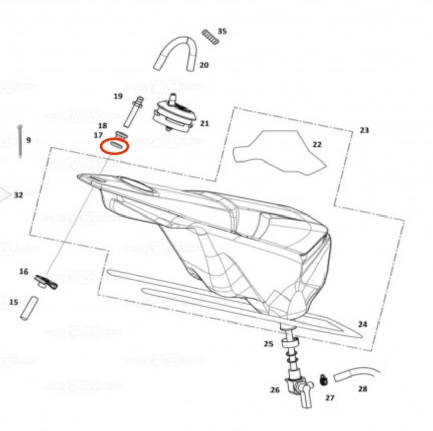 GasGas Rubber Washer for Tank Bolt Vent Bushing — Trials Superstore